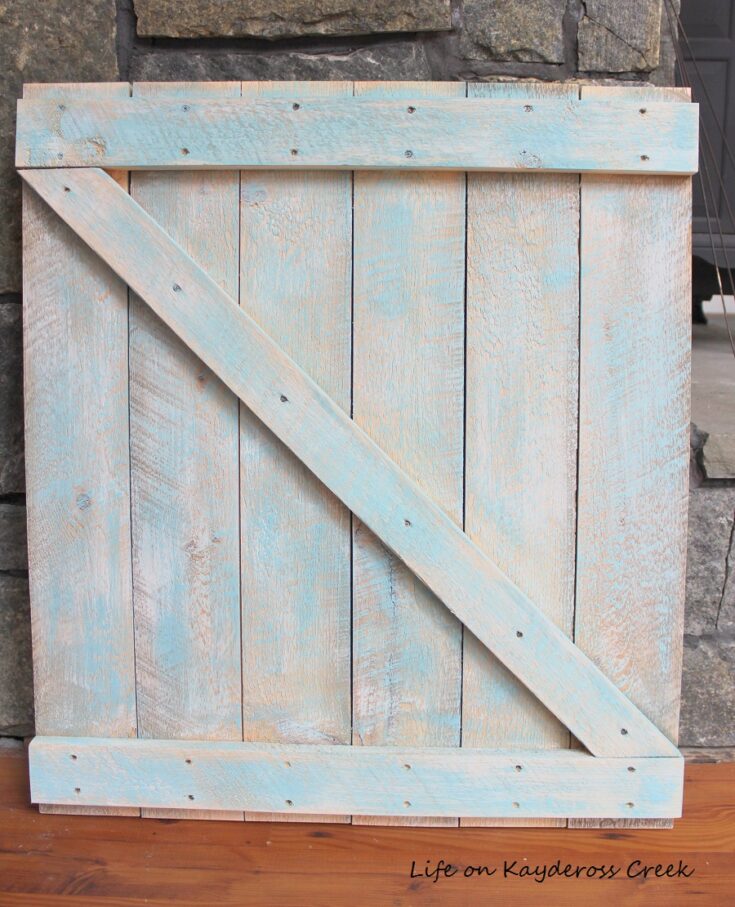 Spring Decor - DIY Mini Barn Door - Life on Kaydeross Creek